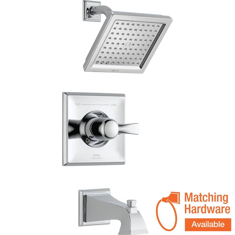 Delta Dryden 1-Handle Tub and Shower Faucet Trim Kit in Chrome (Valve ...