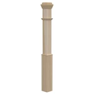 EVERMARK Stair Parts 4077 64 in. x 3-1/2 in. Unfinished Poplar Starting ...