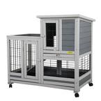 TRIXIE 2.7 ft. x 2.4 ft. x 3.1 ft. Small Rabbit Enclosure with Peaked ...