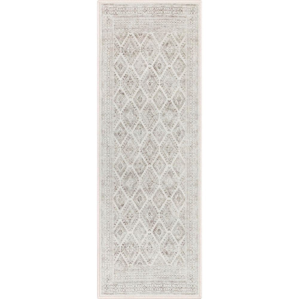 Well Woven Kings Court Sana Transitional Damask Washable, Ivory 2 ft. x ...