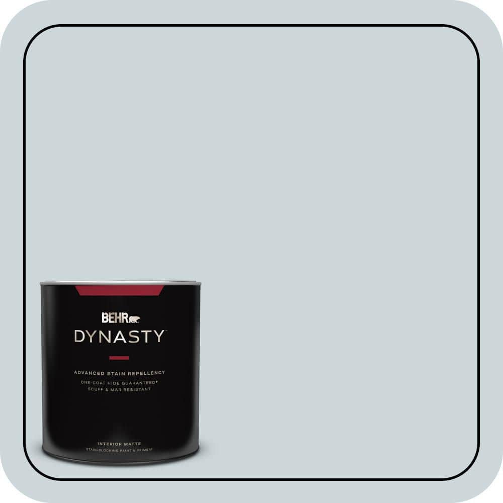 BEHR DYNASTY 1 qt. #740E-2 Misty Surf Matte Interior Stain-Blocking ...