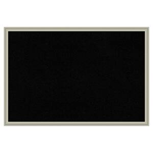 Amanti Art Salon Silver Narrow Framed Black Corkboard 38 in. x 26 in ...