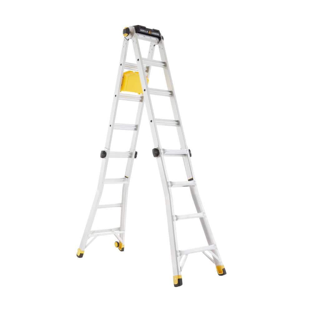 Gorilla Ladders 19 ft. Reach MPXT Aluminum Multi-Position Ladder with ...