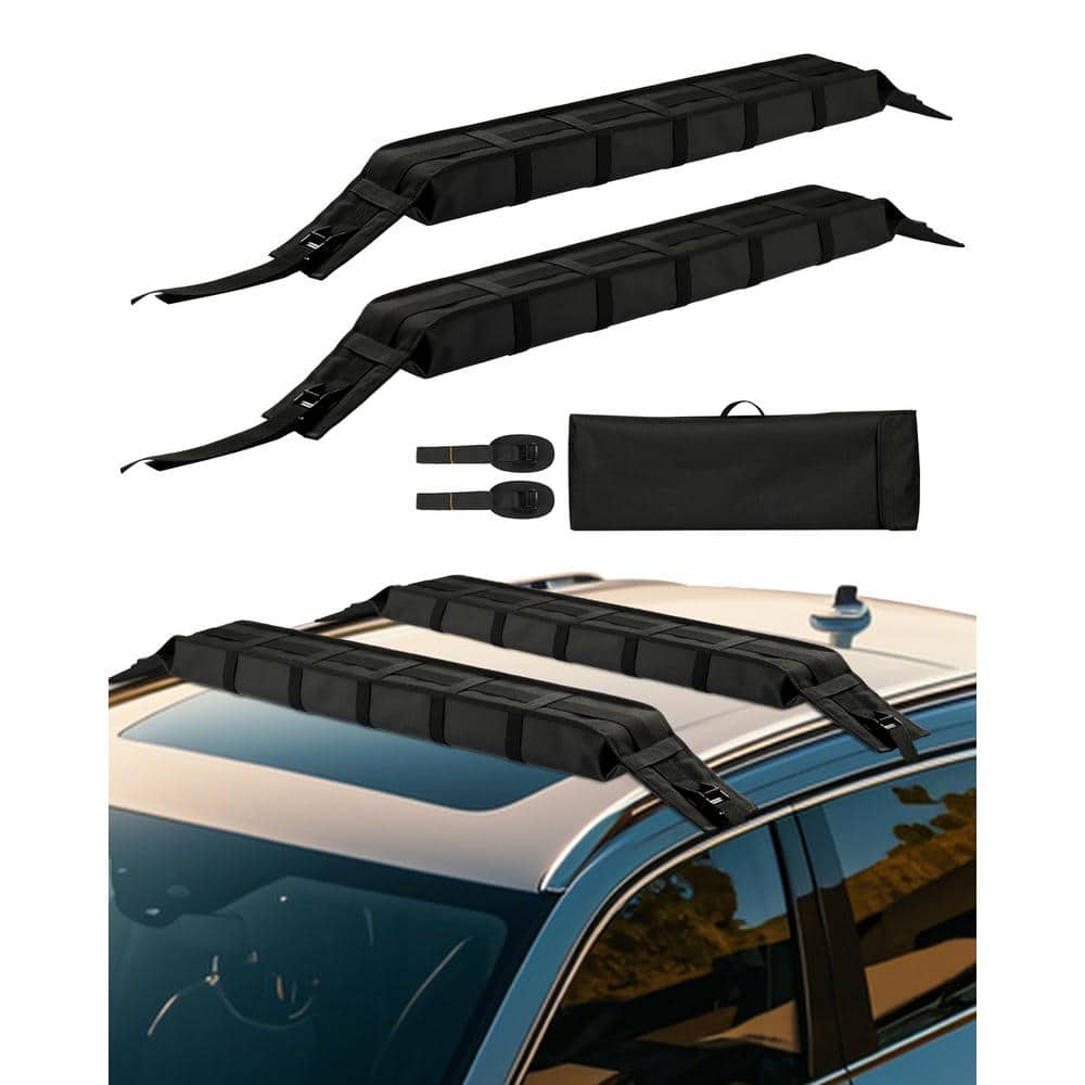 VEVOR Soft Roof Rack Pads, 33 in. Universal Car Roof Rack Pad, 176 lbs ...
