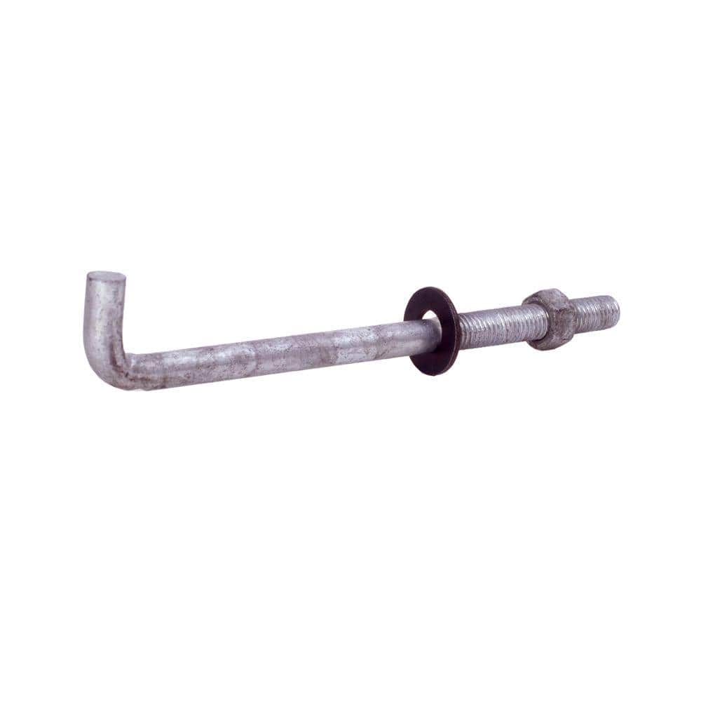 Grip-Rite 1/2 in. x 10 in. Hot-Galvanized Anchor Bolt 1210HGAB1 - The ...