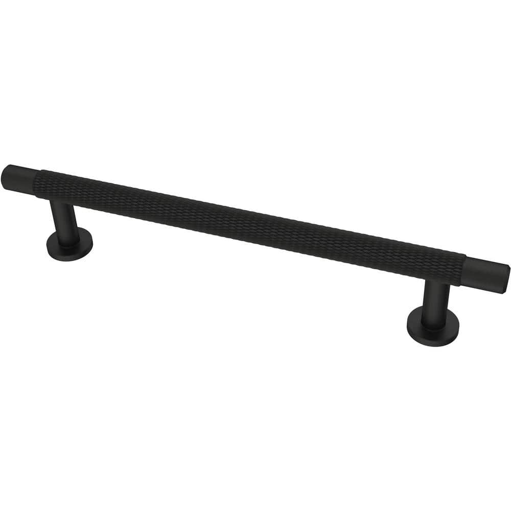 Liberty Knurled 5-1/16 in. (128 mm) Modern Matte Black Round Cabinet ...