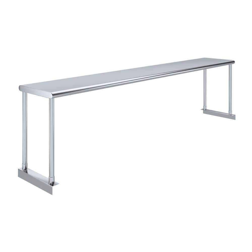 AMGOOD 12 in. Deep x 72 in. Long Stainless-Steel Single Tier Over Shelf ...