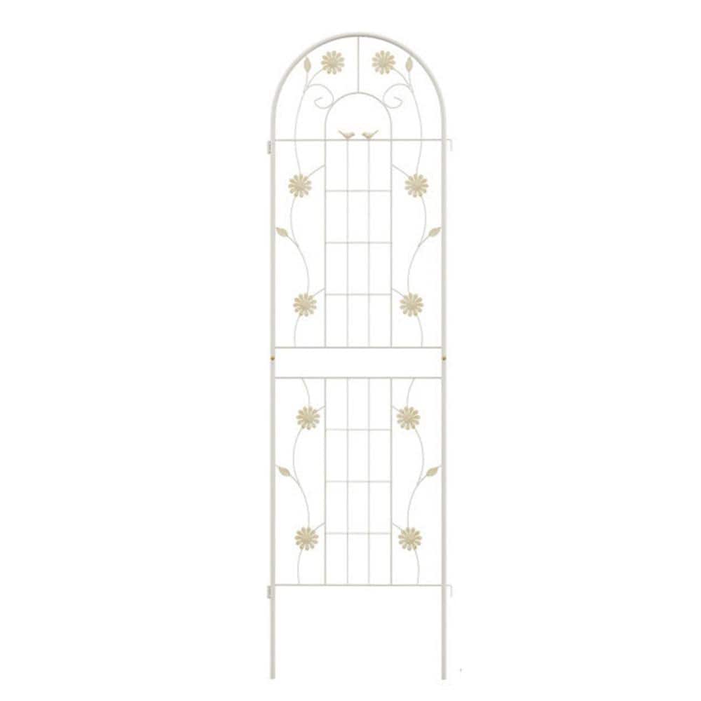 Amucolo 2 Pack 71 in. H x 20 in. W White Metal Garden Trellis for ...