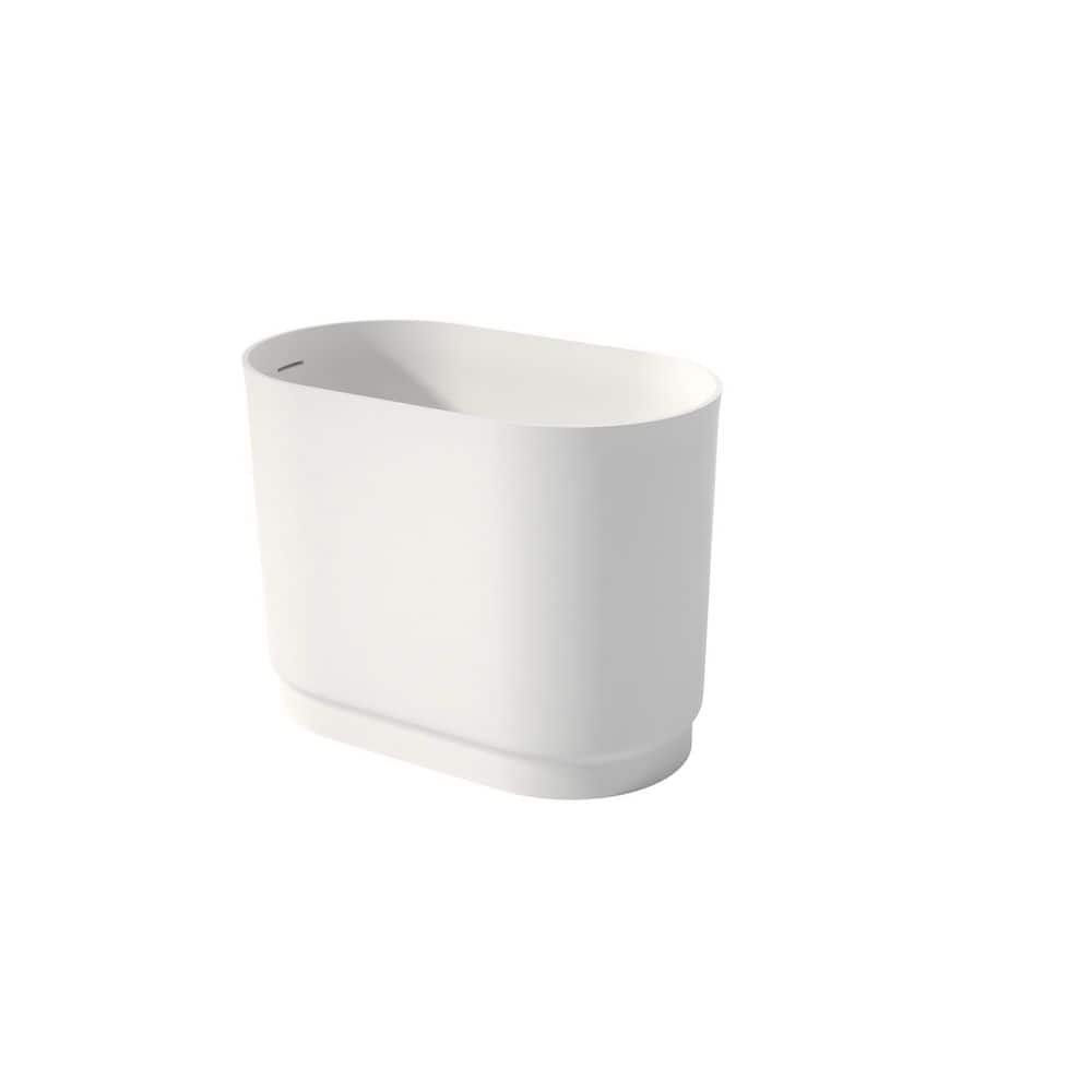 VANITYFUS 39.37 in. x 22.64 in. Solid Surface Non-Slip Freestanding ...
