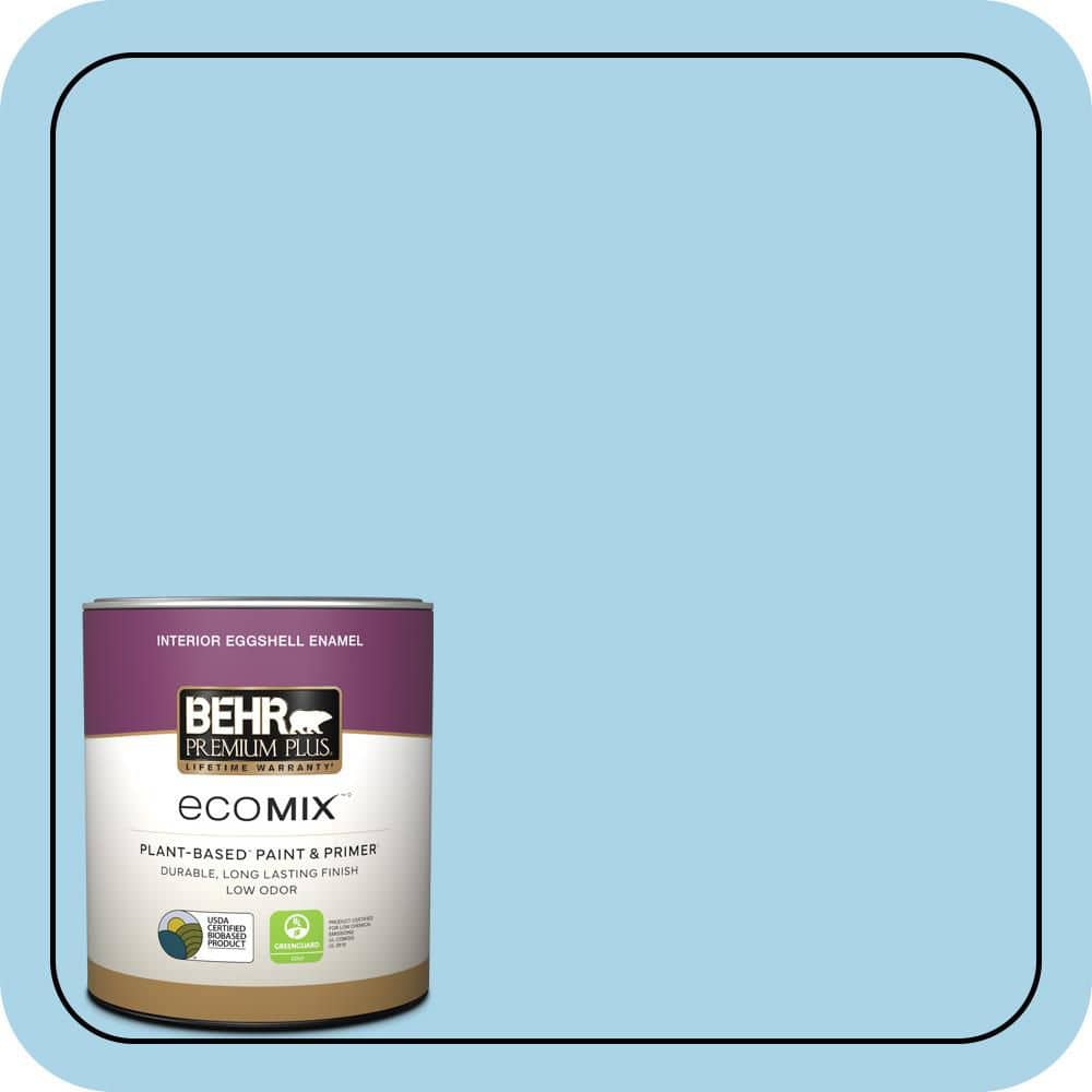 BEHR PREMIUM PLUS 1 qt. #550C-3 Monaco Eggshell Enamel EcoMix Plant-Based Interior Paint ...
