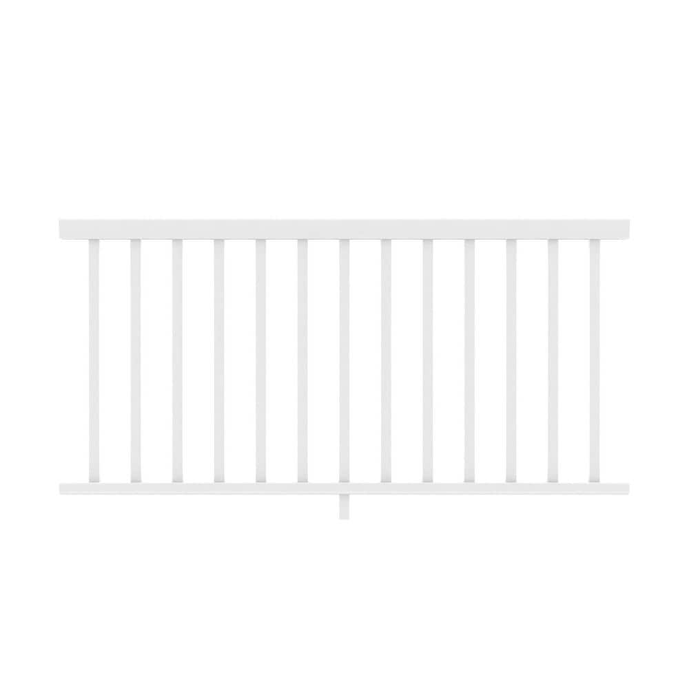 Deckorators 6 ft. x 36 in. White PVC Composite Preassembled Horizontal ...