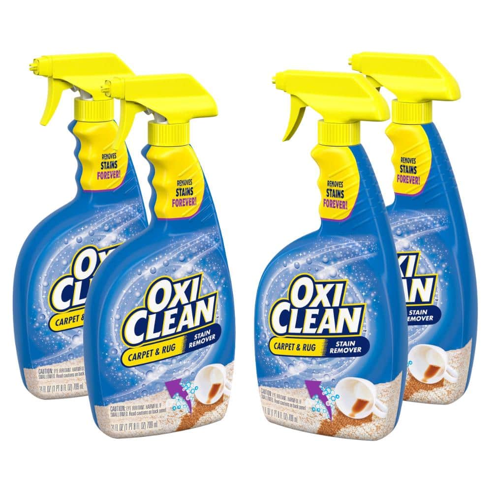 OxiClean 24 oz. Oxi Clean Carpet & Area Rug Stain Remover Spray, (4 ...