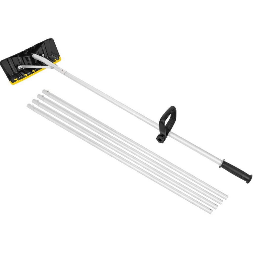 Misopily 20 ft. Aluminum Handle TPR Rubber Blade Snow Rake with ...