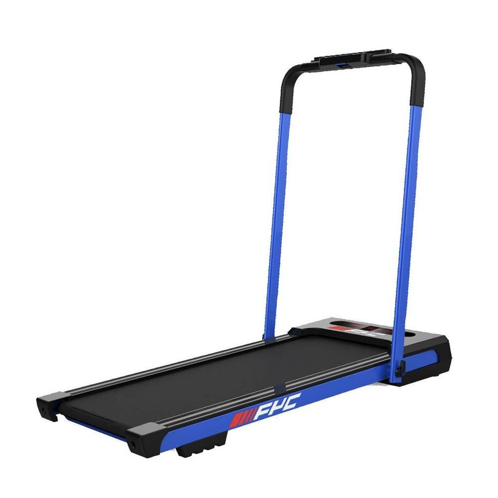 Tidoin 3.5 HP Blue Metal Foldable Electric Treadmill with Safety Key ...