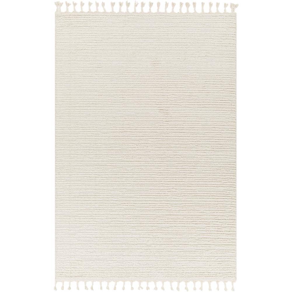 Livabliss Remy Cream Textured 7 ft. x 9 ft. Indoor Area Rug ...