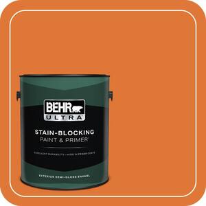 BEHR MARQUEE 1 gal. #240B-7 Carrot Stick Semi-Gloss Enamel Exterior ...