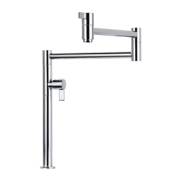 ALEASHA Deck Mounted Pot Filler with Double Joints in Chrome C-574C1 ...