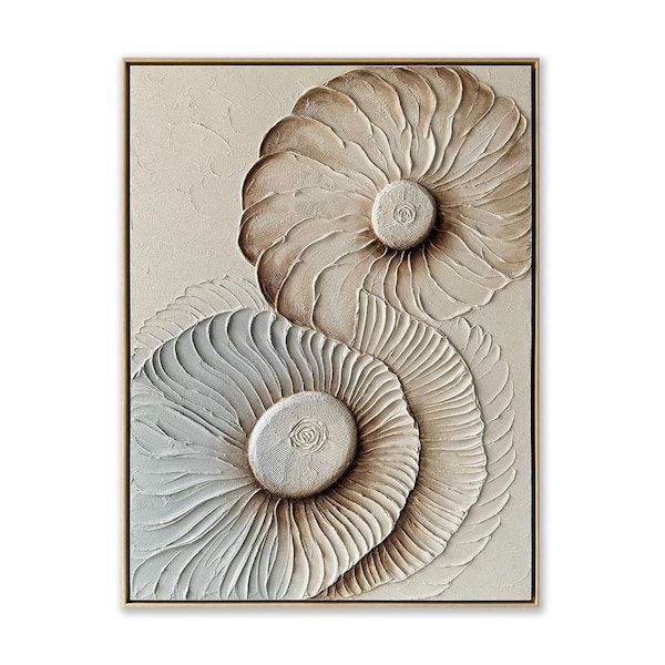 A&E "Equilibrium" Framed Abstract Wall Art Print Hand Painted 48 in. x 36 in. Equilibrium - The ...