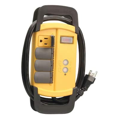 Yellow Jacket 100 ft. 12/3 SJTW Multi-Outlet (3) Outdoor Heavy-Duty 15 ...