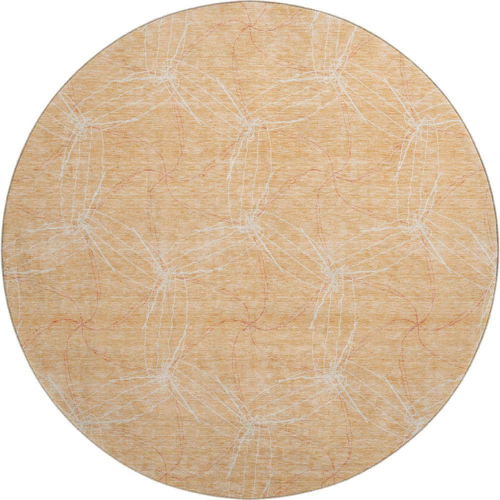 Addison Rugs Mayfield Premium Machine Washable Abstract AMF968 Peach 8 ...