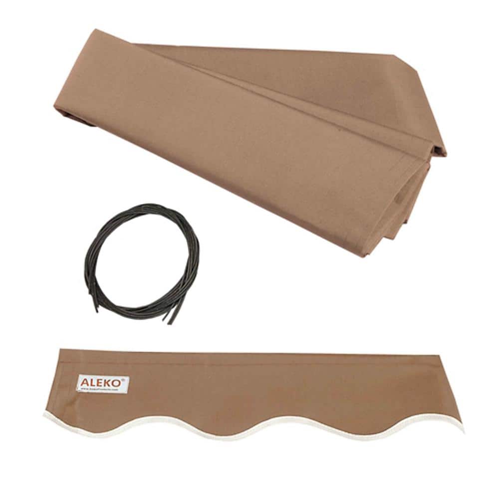 ALEKO Retractable Awning Fabric Replacement 12 ft. x 10 ft. Sand ...