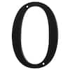 Everbilt 4 in. Black Flush Mount Metal House Number 0 30006 - The Home ...
