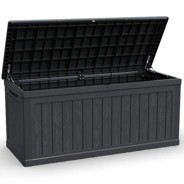 ECOCHIC SPACES INC 260 Gal. Metal Extra Large Outdoor Deck Box, Patio ...