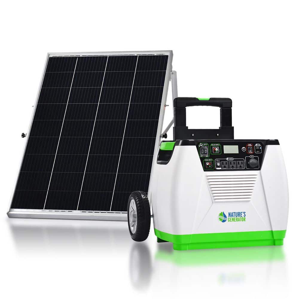 NATURE'S GENERATOR 1800-Watt/2880W Peak Push Button Start Solar Powered ...