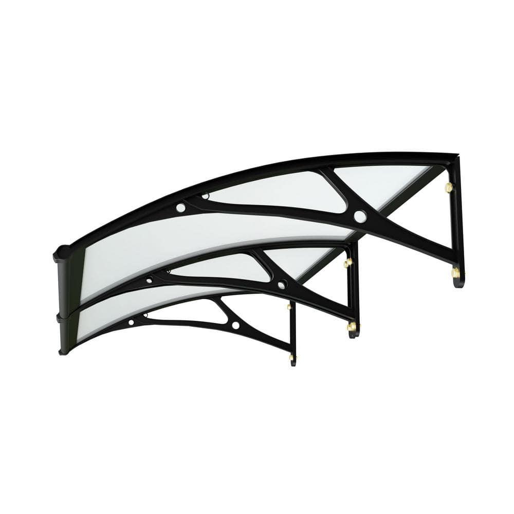 ARK DESIGN 7 .9 ft. Clear Acrylic Door and Window Aluminum Fixed Awning ...