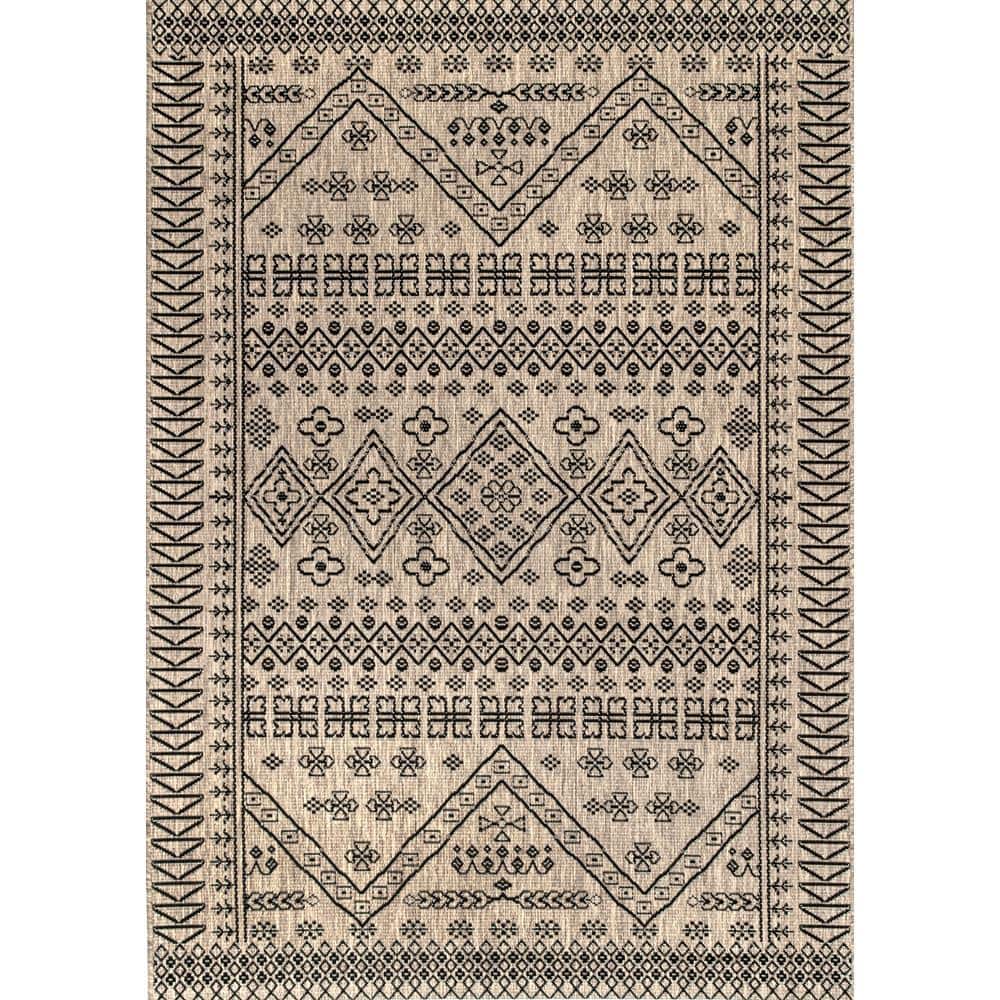 Reviews for nuLOOM Kandace Tribal Brown 5 ft. x 8 ft. Indoor/Outdoor ...