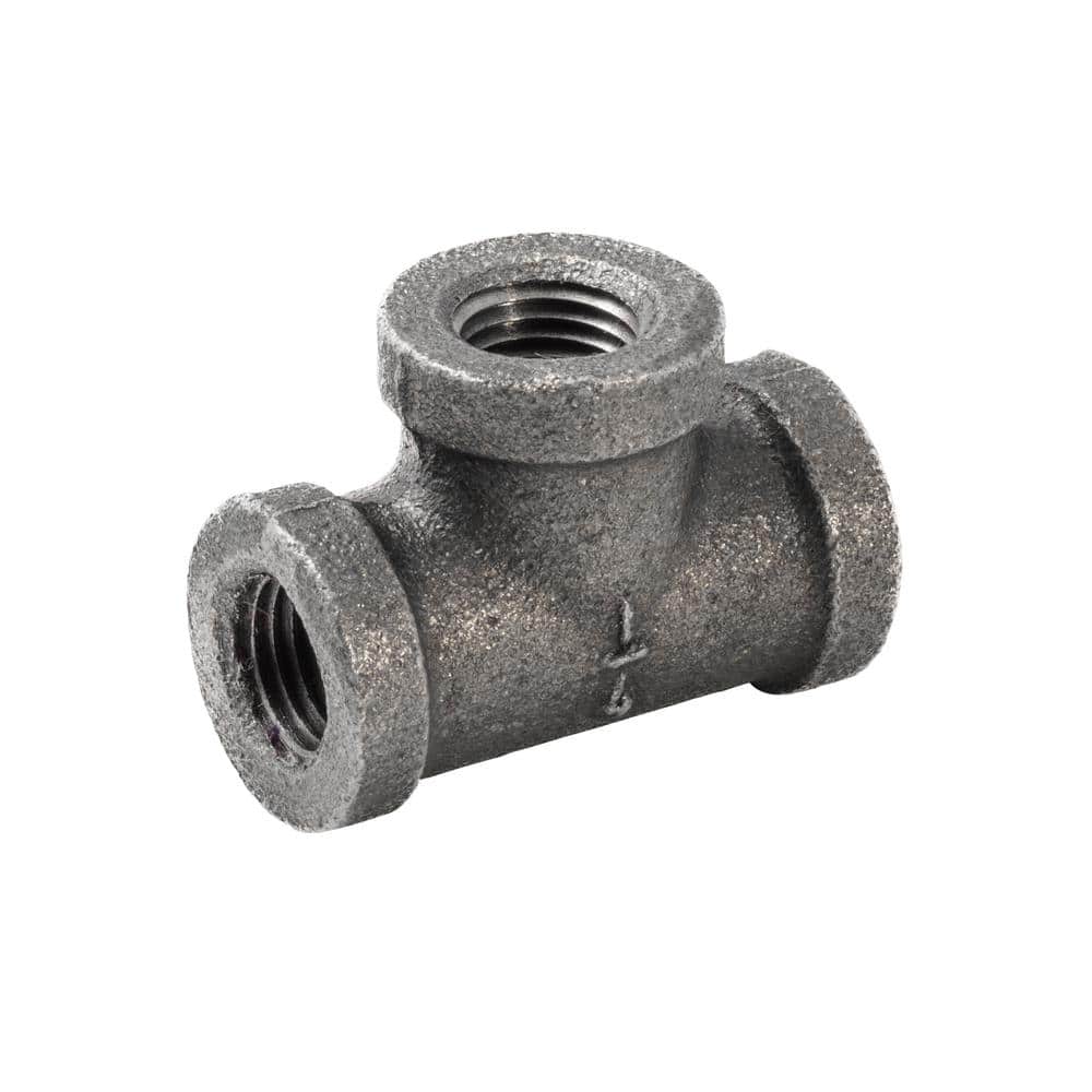 Southland 1/4 in. Black Malleable Iron FIP x FIP x FIP Tee Fitting 520 ...