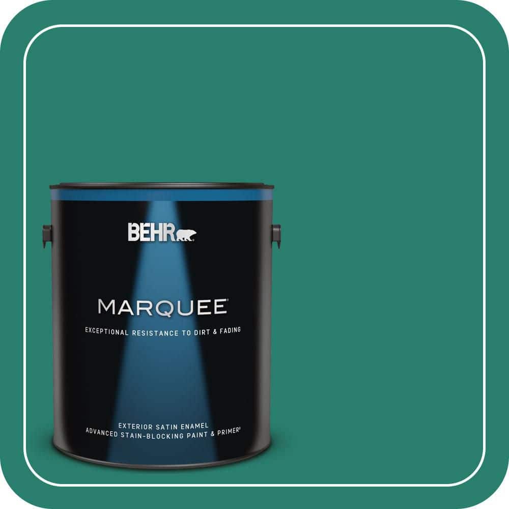 BEHR MARQUEE 1 gal. #P440-7 Mermaid Sea Satin Enamel Exterior Paint ...