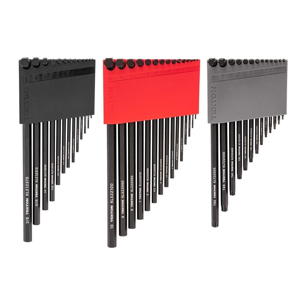 TEKTON Flat End Hex and Star L-Key Set with Holders, 41-Piece (0.050-3/ ...