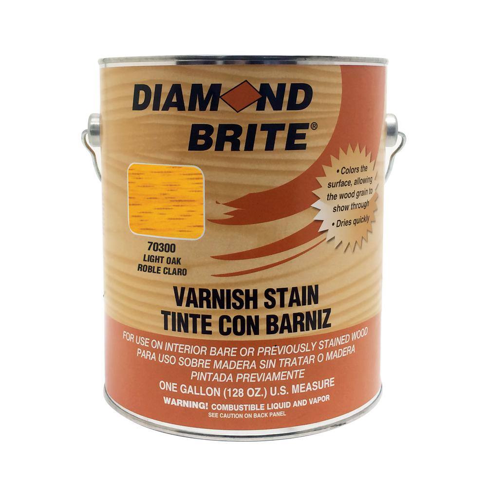 Diamond Brite Paint 1 gal. Light Oak Oil-Based Interior Varnish Stain ...