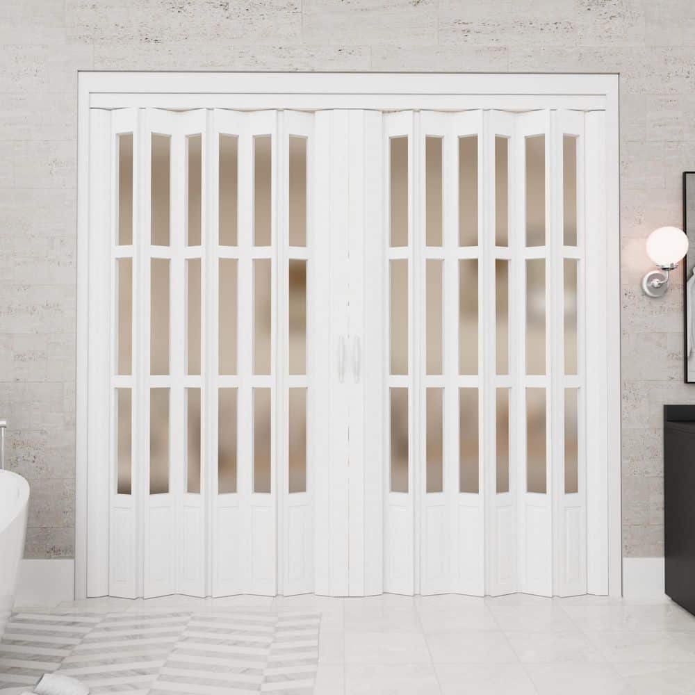 Reviews for ARK DESIGN 72 in. x 80 in. White Double PVC Material With 3 ...