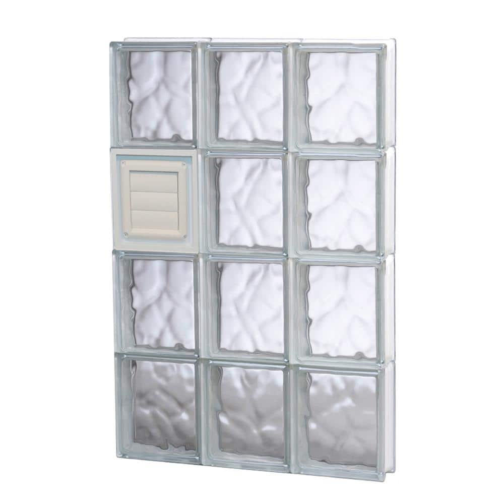 Clearly Secure 17.25 in. x 31 in. x 3.125 in. Frameless Wave Pattern ...