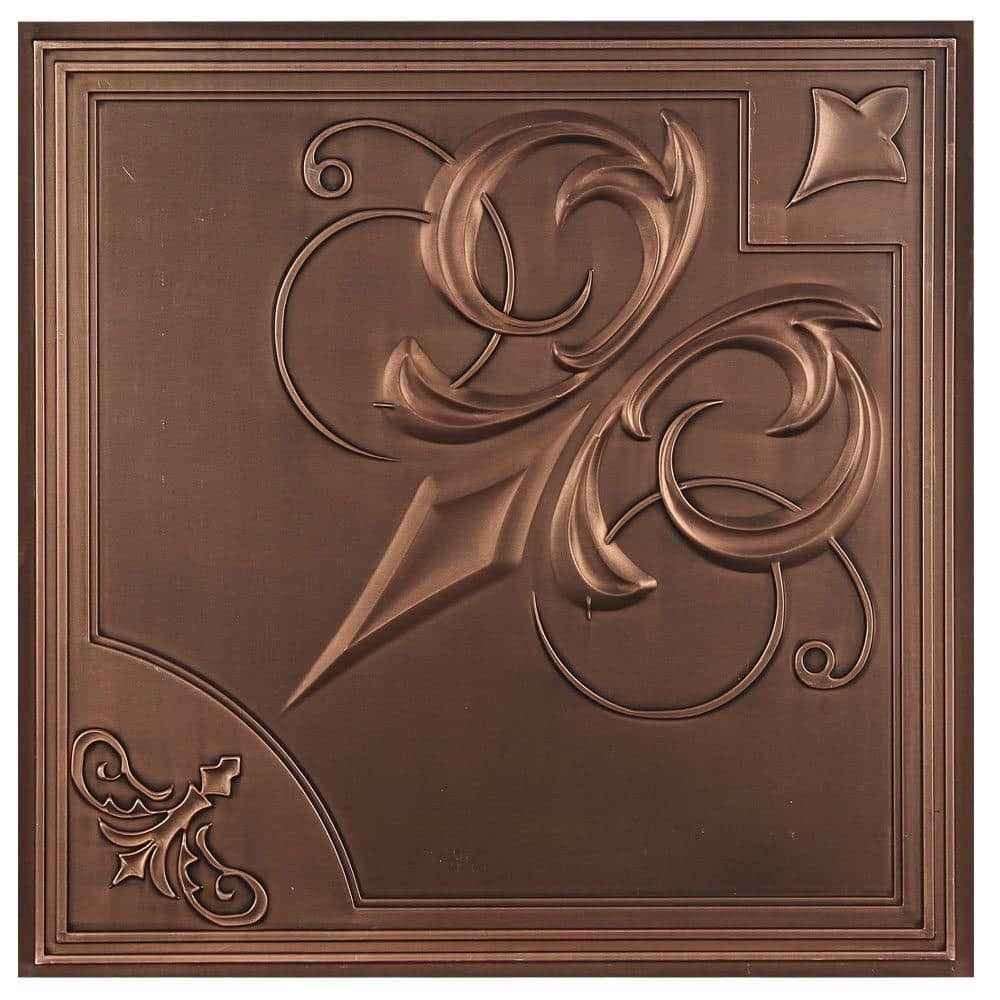 uDecor Risano 2 ft. x 2 ft. Lay-in or Glue-up Ceiling Tile in Antique ...