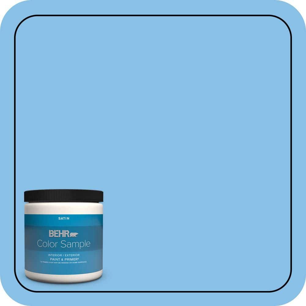 BEHR PREMIUM PLUS 8 oz. #P510-3 Rhodes Satin Enamel Interior/Exterior ...