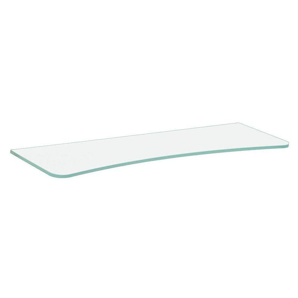 Dolle GLASSLINE 23.6 in. x 6/8 in. x 0.31 in. Frosted Glass Concave ...