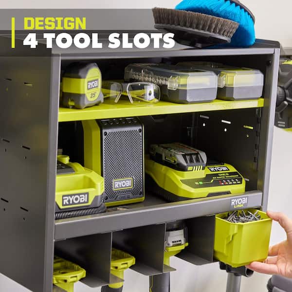 RYOBI LINK Open Tool Organizer Cabinet with LINK Accessory Rail (2-Pack ...
