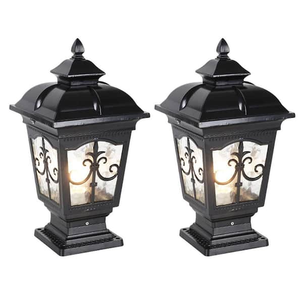 MOEPISY 2 Pack Traditional Waterproof Garden Post Light Aluminum Modern ...