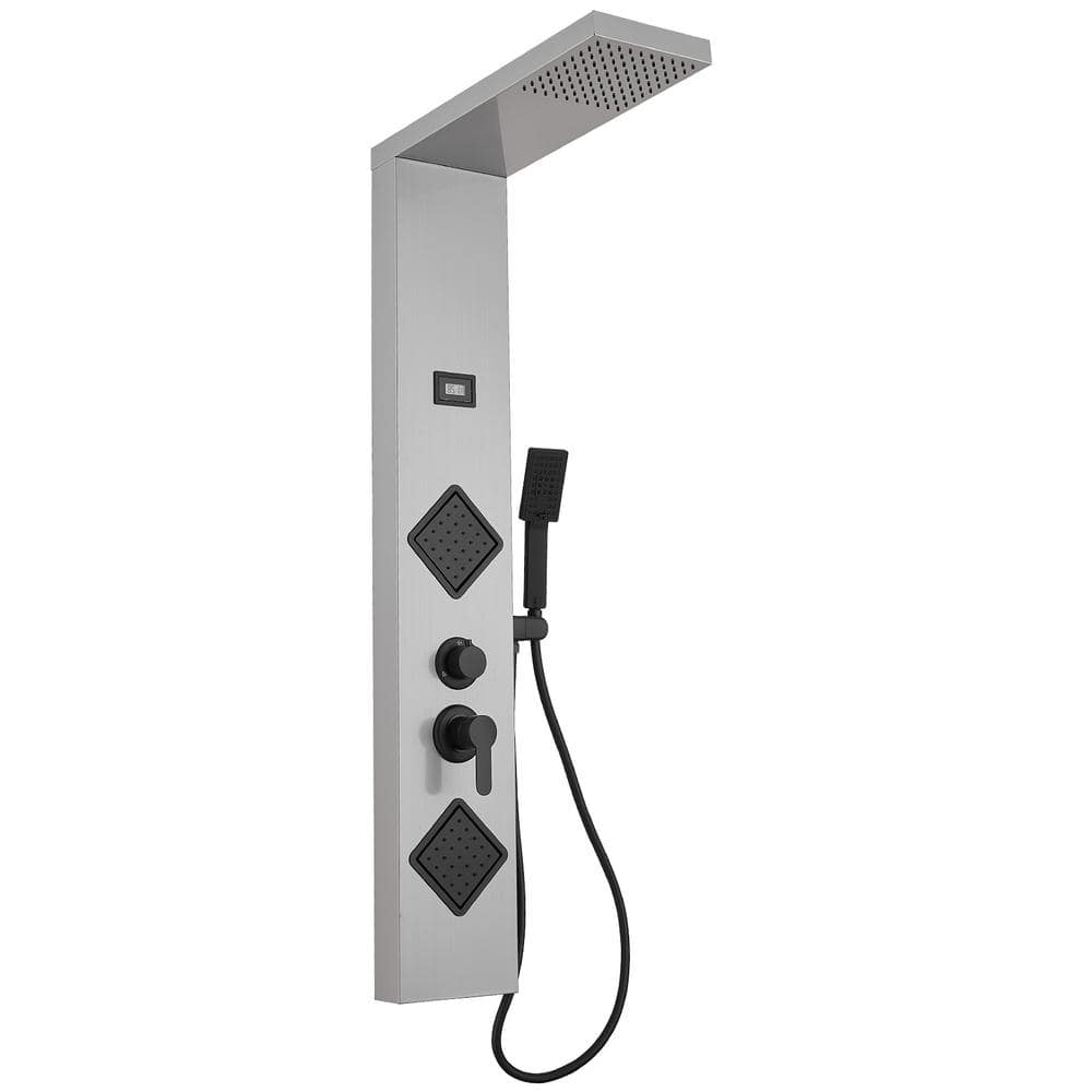 HOMEMYSTIQUE 2-Jet Shower Panel System with Rainfall, Waterfall and ...
