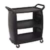 Carlisle Small Black Bussing Cart CC203603 - The Home Depot