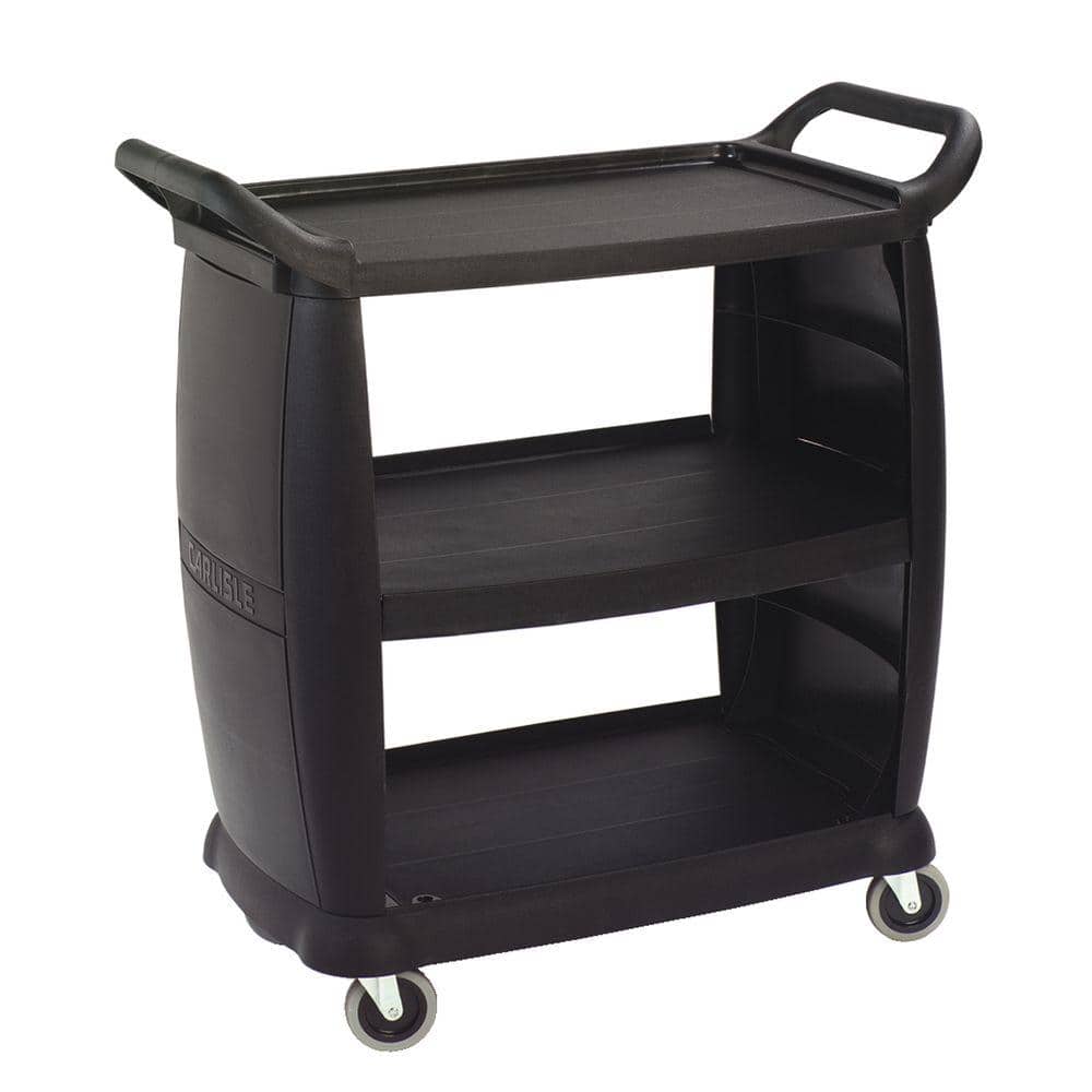 Carlisle Small Black Bussing Cart CC203603 - The Home Depot