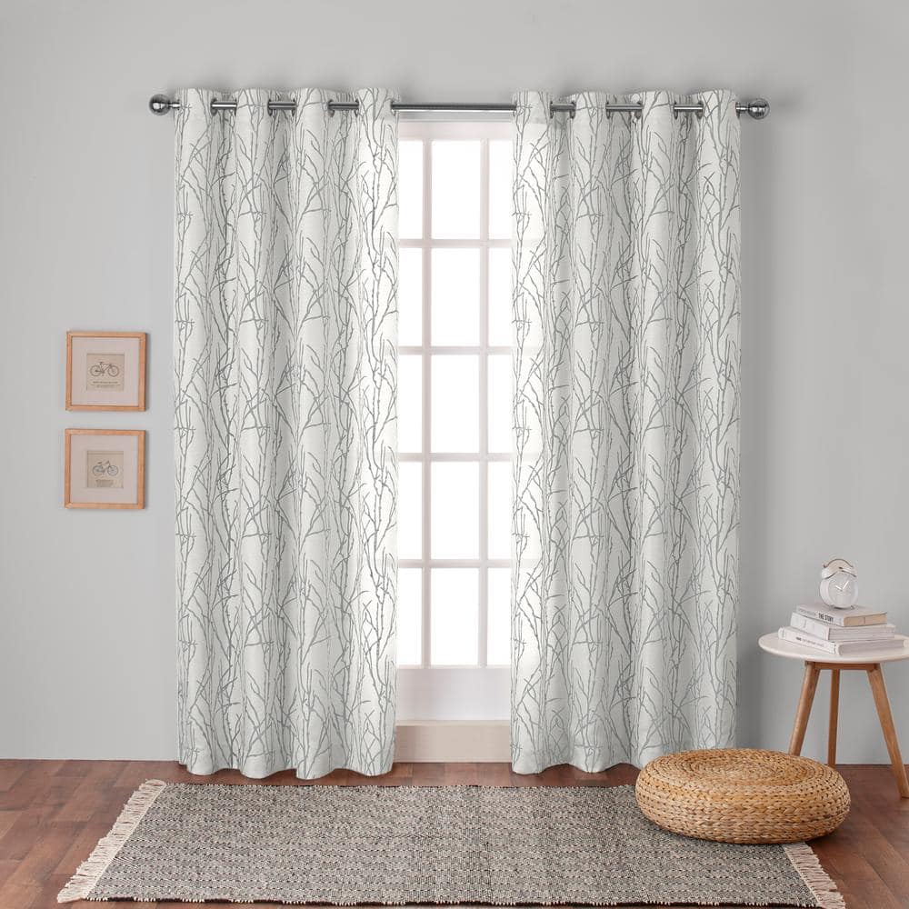 Reviews for EXCLUSIVE HOME Branches Dove Grey Floral Light Filtering 54 ...