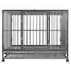 SMITHBUILT Heavy-Duty Metal Dog Cage in Silver - Medium 36 in. CAGE-Y36 ...
