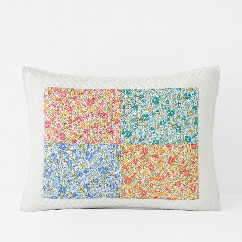 The Company Store Company Cotton Brenna White Multi Patchwork Quilt ...
