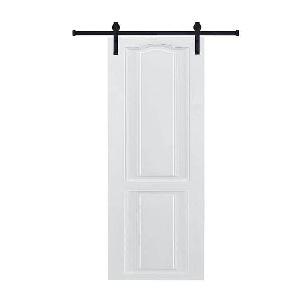 CNC Crafted Modern Door 3/4 in. Thick 19 in. x 84 in. MDF White Barn ...