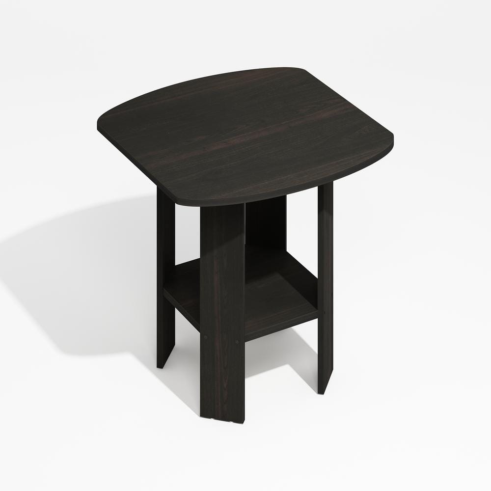 Furinno Modern 20 in. Black Espresso Wood End Table RL11180BEX - The Home Depot