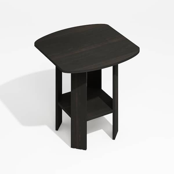 Furinno Modern 20 in. Black Espresso Wood End Table RL11180BEX - The ...